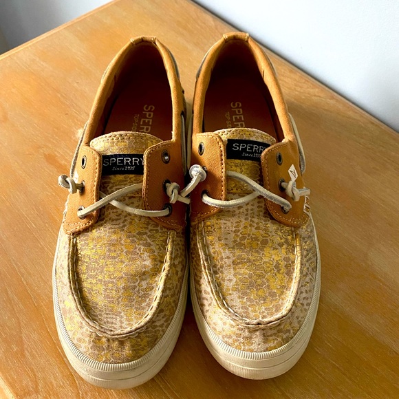 Shoes | Womens Sperry Topsider Crest Resort Python Linen Boat Shoes ...
